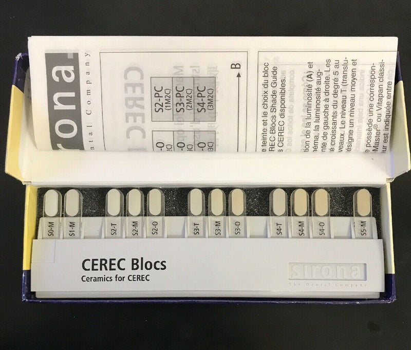 Sirona CEREC Blocs Shade Guide Ceramics for CEREC Color Scheme ...